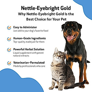 Pet Wellbeing Nettle-Eyebright Gold for Dogs & Cats - Vet-Formulated - Seasonal Sneezing, Itching, Watery Eyes - Natural Herbal Supplement 4 oz (118 ml)