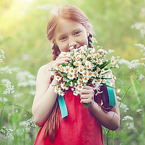 8 Bundles Artificial Daisy Flowers Fake White Daisies Plants Greenery Stems UV Resistant Cemetery Flowers for Spring Decor Outdoors Indoor Party Garden Hanging Planter Window Box Decorations