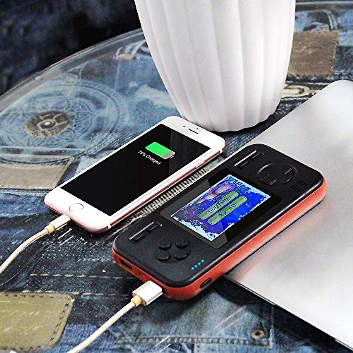 Generic Brands Portable Handheld Game Console and Power Bank, Retro Game Console with Built in Games 416, Classic Video Game Console for Kids Adult