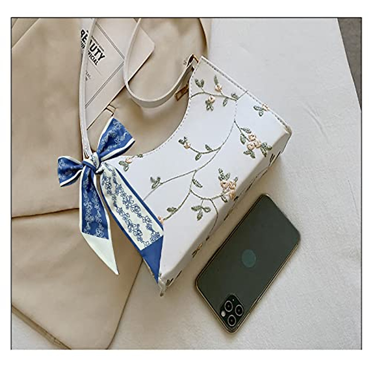 Shoulder Bag For Women Dating Travel Party Shopping Elegant And Cute Embroidery Pattern Clutch Purses Ladies Small