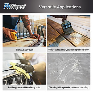 AAwipes Tack Cloth for Woodworking, Painting (Light Yellow, 18"x36", 10 Pcs) Sticky, Anti-Static Tack Rags for Automotive, Sanding, Cleaning, Dusting, Staining, Wax and Silicone Free (T0943)