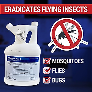 Bifenthrin-Plus-C Insecticide Termiticide (96 oz) | Roach Killer, Termite Treatment, Ant Control & Mosquito, Wasp Spray | Home Defense Pest Control | Residential, Commercial & Industrial Use