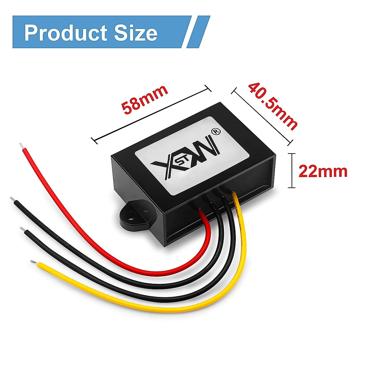 XWST DC/DC Converter Regulator 36V 48V Step Down to 12V 4A 48W Reducer Buck Power Converter Waterproof Module Transformer for Golf Cart Club Car