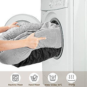 JOEJOY Dog Beds for Small Medium Dogs, Cozy Cuddler Luxury Puppy Pet Bed with Blanket Attached, Donut Round Calming Anti-Anxiety Dog Burrow Cave Bed - Anti-Slip Bottom and Machine Washable 26 inch