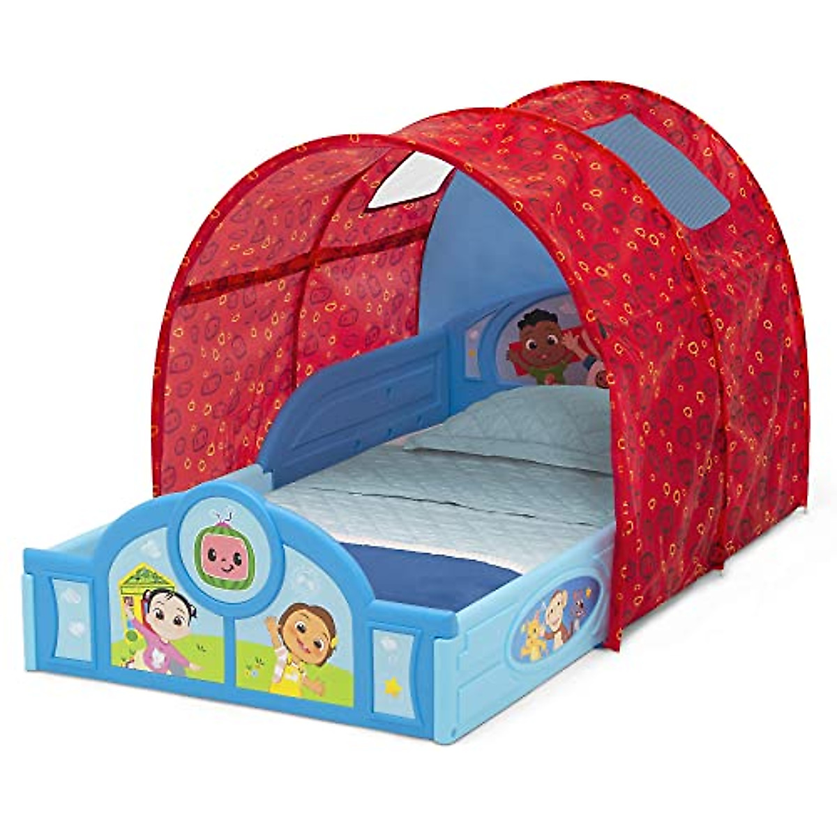 Delta Children CoComelon Sleep and Play Toddler Bed with Tent
