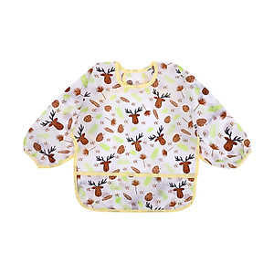 Accmor 3 Pack Long Sleeve Baby Bibs, Waterproof Sleeved Bib, Toddler Soft Bib for 6-24 Months