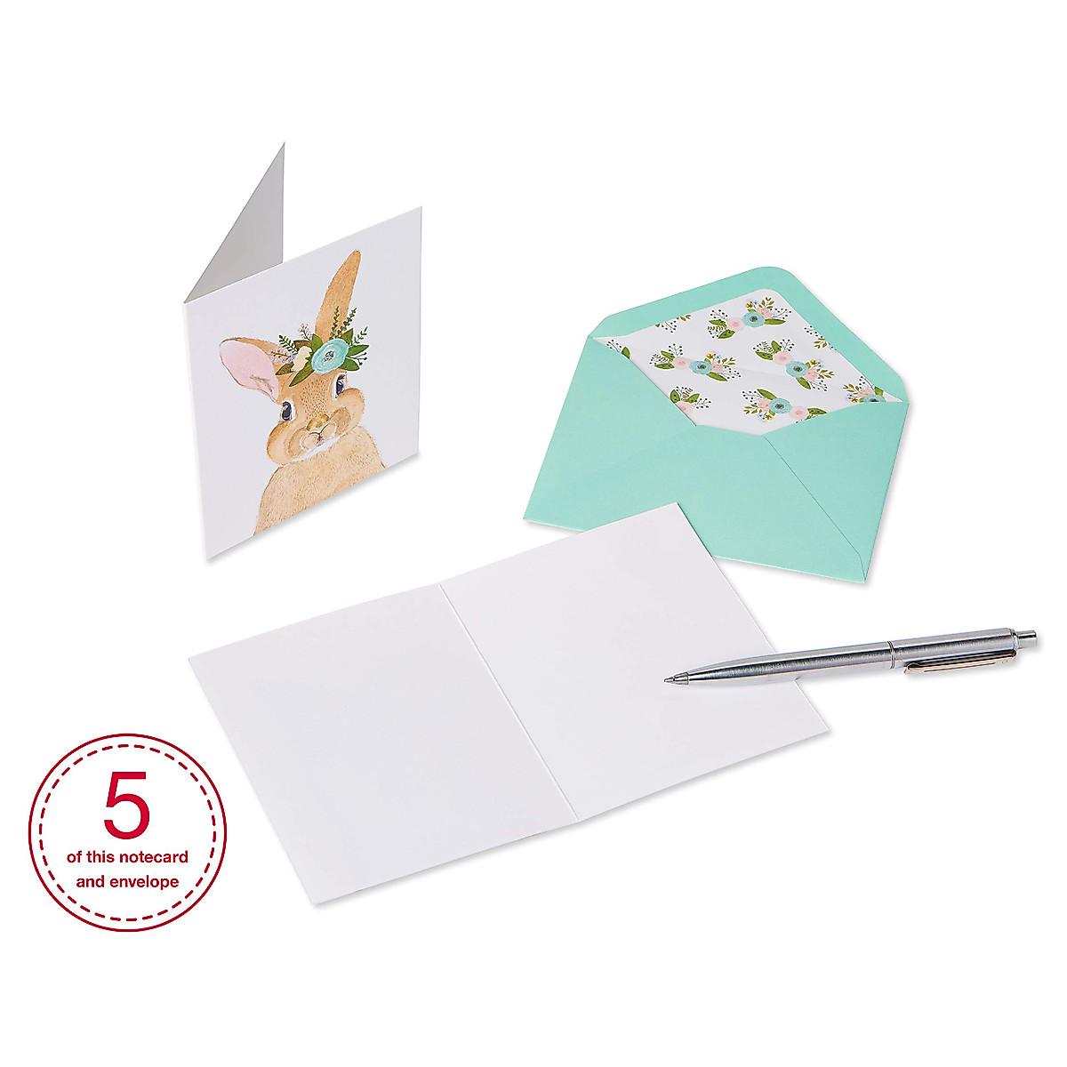 Papyrus Blank Cards with Envelopes, Woodland Animals (20-Count)