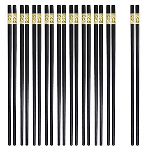 LNAUJS Fiberglass Chopsticks, 10 Pairs, Reusable and Non-Slip, Dishwasher Safe, Chinese Chopsticks for Restaurant Dining and Home Kitchen