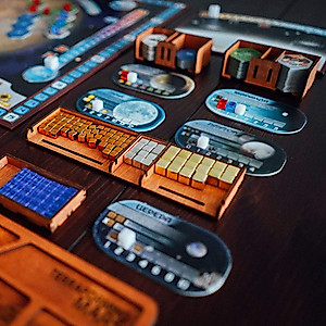 SMONEX Assembled Wooden Organizer Suitable for Board Game Terraforming Mars - Organizer with Player Boards for Storage Full Terraforming Mars Expansions