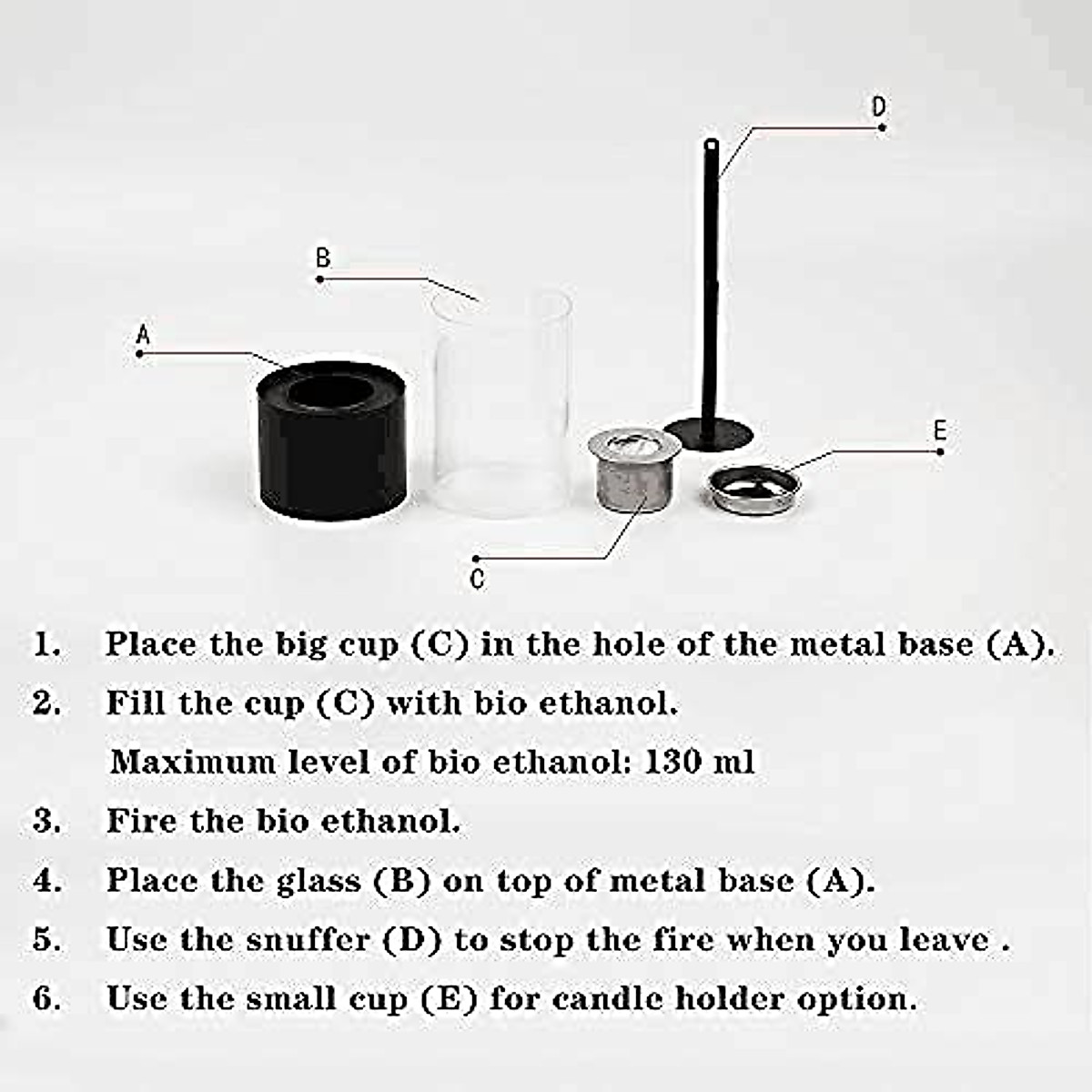 JHY DESIGN Extra Large Tabletop Fire Bowl Pot Portable Tabletop Fireplace–Clean-Burning Bio Ethanol Ventless Fireplace