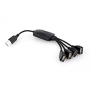 ISO TRADE Flexible Distributor USB 2.0 Hub 4 Port Cable 4 Way to 480 Mbps Adapter 842