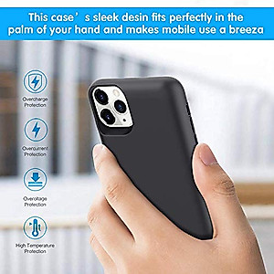 QTshine Battery Case for iPhone 11 Pro Max, [7800mAh] Protective Portable Charging Case Rechargeable Extended Battery Pack for Apple iPhone 11 Pro Max(6.5 inch) Backup Power Bank Cover - Black