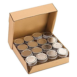 CZWESTC 16PACK 2Ounces Glass Jars with Lids,Mini Mason Jar Shot Glasses with Metal Lid,Round Set Glass Jars Canning Storage Jars Containers for Storing Lotions, Powders, and Ointments …