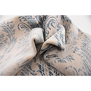 Unique Loom Paris Collection Pastel Tones Traditional Distressed Blue Area Rug (8' 0 x 10' 0)