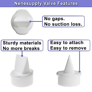 Nenesupply 4 pc Duckbill Valves Compatible with Lansinoh Pumps Parts and Breast Pumps Replacement to Lansinoh Valves. Use with Signature Pro Smartpump Manual Pump