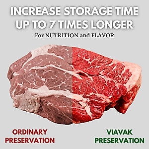 VIAVAK (11x16 Inch) Vacuum Sealer Bags for Food | 100 Clear + 20 Bonus Black | 7-Layer Commercial Grade, BPA-Free, Writable Surface for Content & Date, Heavy Duty for Food Storage & Sous Vide