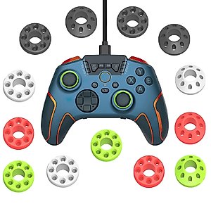 Precision Rings | Aim Assist Motion Control for Playstation4,Playstation5,Xbox One,Xbox Series X/S,Switch Pro,Razer Wolverine V2 Controller Rings Silicone Soft.