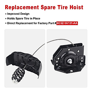 WMPHE Spare Tire Hoist Replacement for 22968178 924-517 15204233 25974845 Compatible with Chevy Avalanche Suburban 1500 2500 Tahoe Cadillac Escalade ESV EXT GMC Yukon XL Spare Tire Carrier Winch