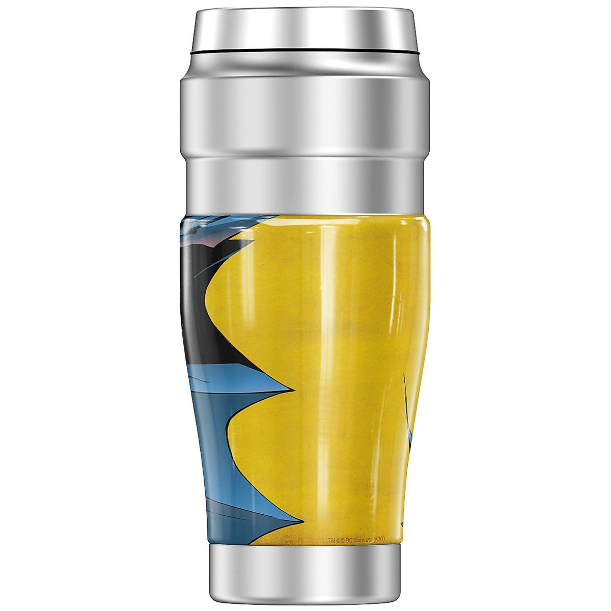 Batman Character, THERMOS STAINLESS KING Stainless Steel Travel Tumbler, Vacuum insulated & Double Wall, 16oz