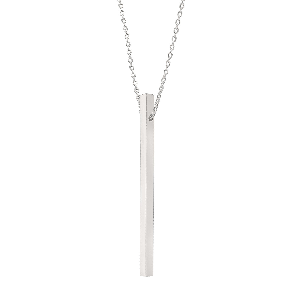 Silpada 'Minimalist' Vertical Bar Pendant Necklace in Sterling Silver, 28" + 2"