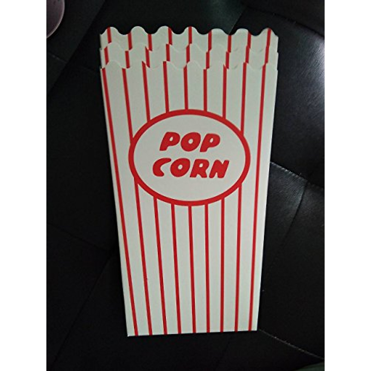 Large Red and White Popcorn Boxes for Parties - 50 Pack