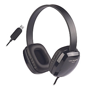 Cyber Acoustics USB Stereo Headphones for PCs and Other USB Devices in The Office, Classroom or Home (ACM-6005)