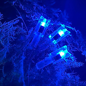 Ellen Archery Lighted Archery Nock Out Crossbow Half Moon Nock with Precision Bushings to Fit The 4 Most Common Carbon Bolts - .285Inch.297Inch .300Inch and .305Inch ID Bolts(Pack of 3) (Blue)