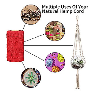 【 NS HEMP 】 Sustainable Hemp Twine Spool for Jewelry Making Bracelets Necklaces Arts Crafts Gift Decoration and More - 1mm 130m (026 RAW)