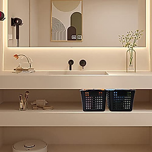 Vababa 6-Pack Plastic Storage Basket, Storage Bins for Pantry