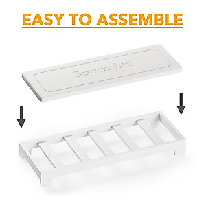 SpaceAid DryingNeat Sink Organizer, Instant Dry Sink Caddy Organizers, Kitchen Sponge Soap Holder Dispenser, Countertop Fast Drying Counter Tray Rack (Bamboo Rack, White)