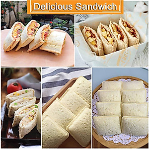 HULISEN Stainless Steel Decruster Sandwich Cutter and Sealer, Heavy Duty PB J Sandwich Maker, Remove Bread Crust, DIY School Lunch Pocket for Kids Child, Used for Square Biscuit Cutter, Gift Package