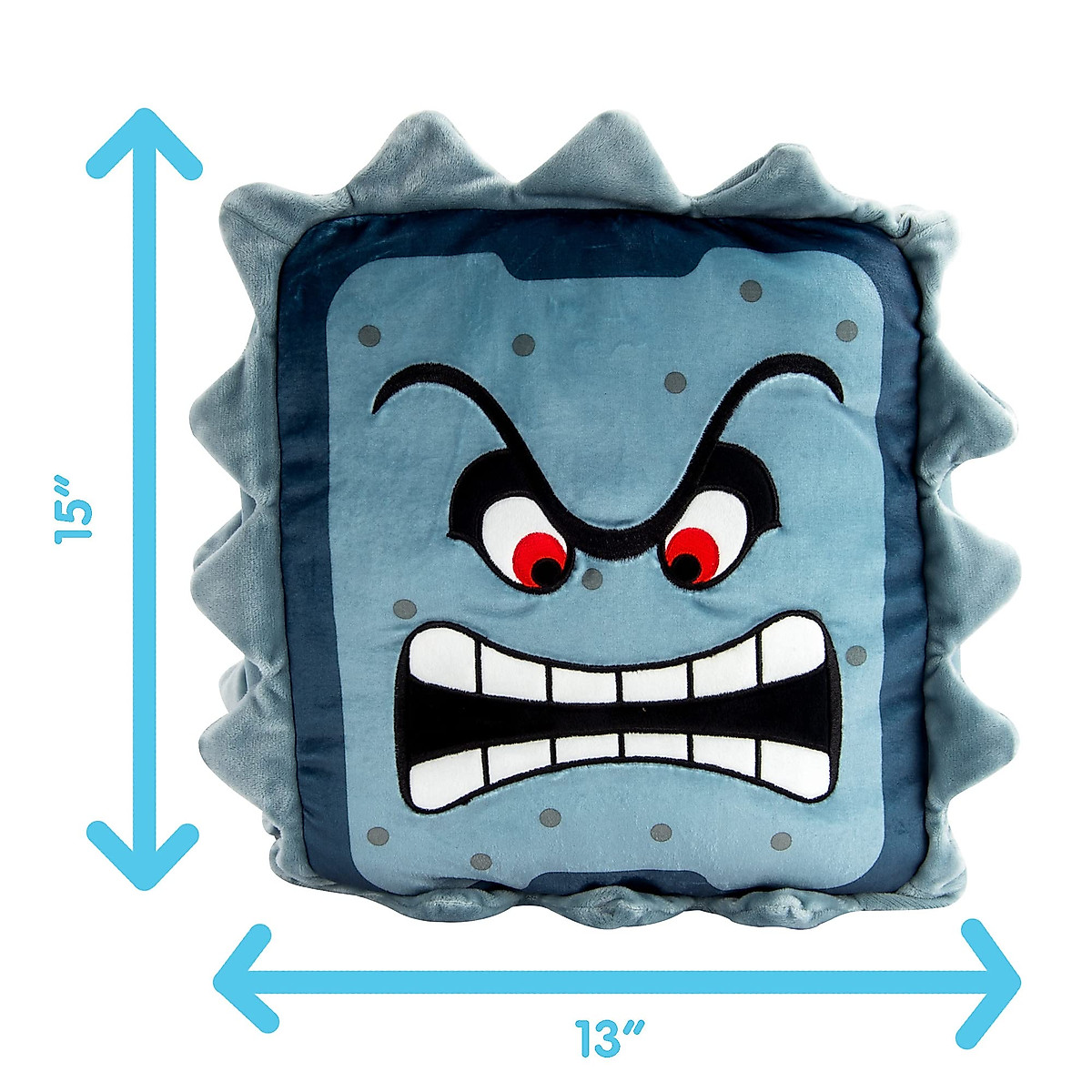 Club Mocchi- Mocchi- Nintendo Super Mario Plush - Thwomp Plushie - Collectible Squishy Plushies - 15 Inch