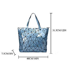 Geometric Lattice Top-handle Handbag for Women Matte Tote Purse Handbags Geometry Shoulder Bag