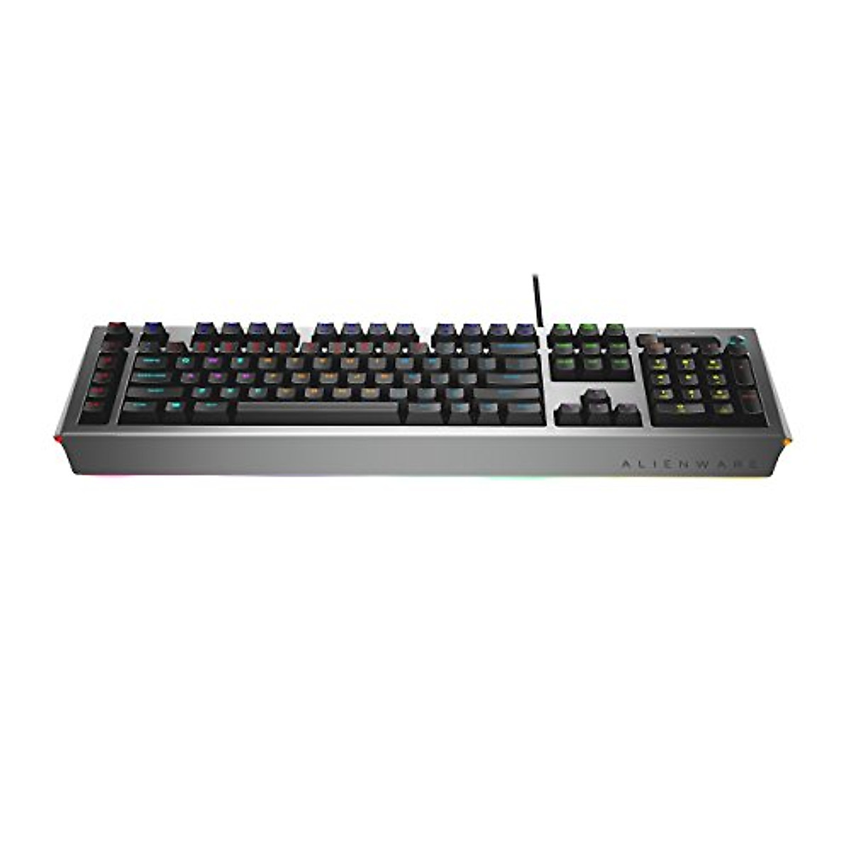 Dell Alienware Pro Gaming Mechanical Keyboard AW768 - AlienFX 16.8M RGB 13 zone-based Lighting - 15 programmable macro key functions, Silver