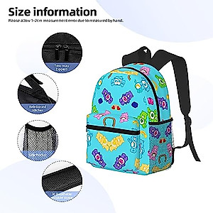 Emiyrtn Color Cute Bear Backpack, 15.7 Inch Lightweight Travel Backpack, Unisex Casual Backpack