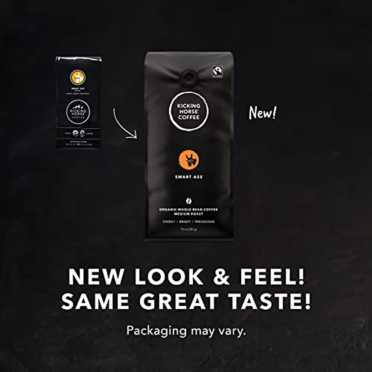 Kicking Horse Coffee, Smart Ass, Medium Roast, Whole Bean, 10 oz