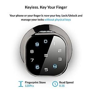 Viki Smart Digital Lock with Bluetooth, Touch Keypad Door Lock, Keyless Door Lock, Fingerprint Door Lock, Biometric Door Lock, Passcode Door Lock, for Smart Home (Black)