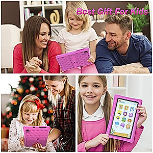 Kids Tablets, 7 inch Tablet for Kids Toddlers, Android Kids Tablet Children Tablet 2GB+32GB with Parental Control, Bluetooth, WiFi, Dual Camera, Google Play Store Pre Installed (Pink)