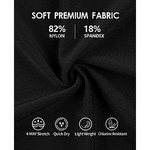 beautyin Women's Sports One Piece Swimsuit Boyshort Racerback Padded Swimwear M