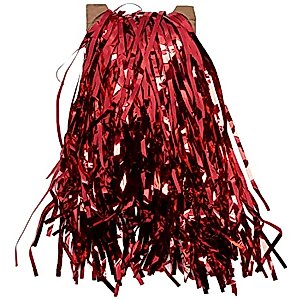 Amscan Dazzling Foil Metallic Curtain, 8' x 3', Red