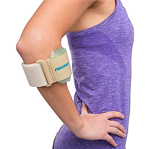 Aircast Pneumatic Armband: Tennis/Golfers Elbow Support Strap, Beige