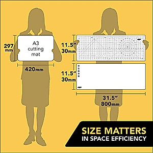 KOUGU Ultimate Surface Protection Hobby Mat - 31 x 12 Inches - Our Premium Silicone & Cutting Mats for Crafts Are Designed for Maximum Surface Protection - Durable, Easy to Clean Crafting Mat