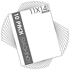 Mat Board Center, White Backing Boards - Full Sheet - for Art, Prints, Photos, Prints and More, 10 Pack, 11x14
