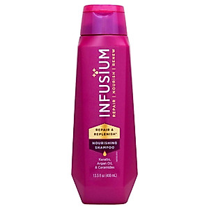 Infusium Moisturize and Replenish Shampoo - Infused with Avocado and Olive Oil - Hair Care for Dry Hair - Moisturizing Shampoo for Women - 13.5 oz