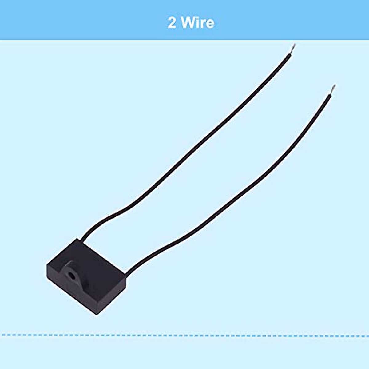 Podoy CBB61 Ceiling Fan Capacitor for Compatible with New Tech 5uf 250VAC 50/60HZ 2 Wire