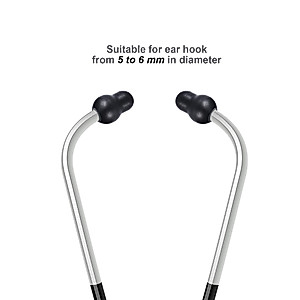 Replacement Stethoscope Ear Tips Earpieces Universal Soft Silicone Ear Plugs Earbuds Snap Tight Soft Sealing Ear Tips (Black, 24 Pieces)