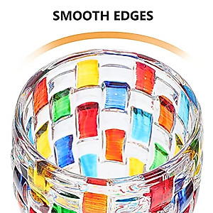 UPKOCH 2pcs Decorative Martini Holiday Rocks Drinks For Mug Multi-use Iced Painted Dinner Party Shower Breakfast Margarita Glasses Birthday Juice Goblets Container Painting Transparent