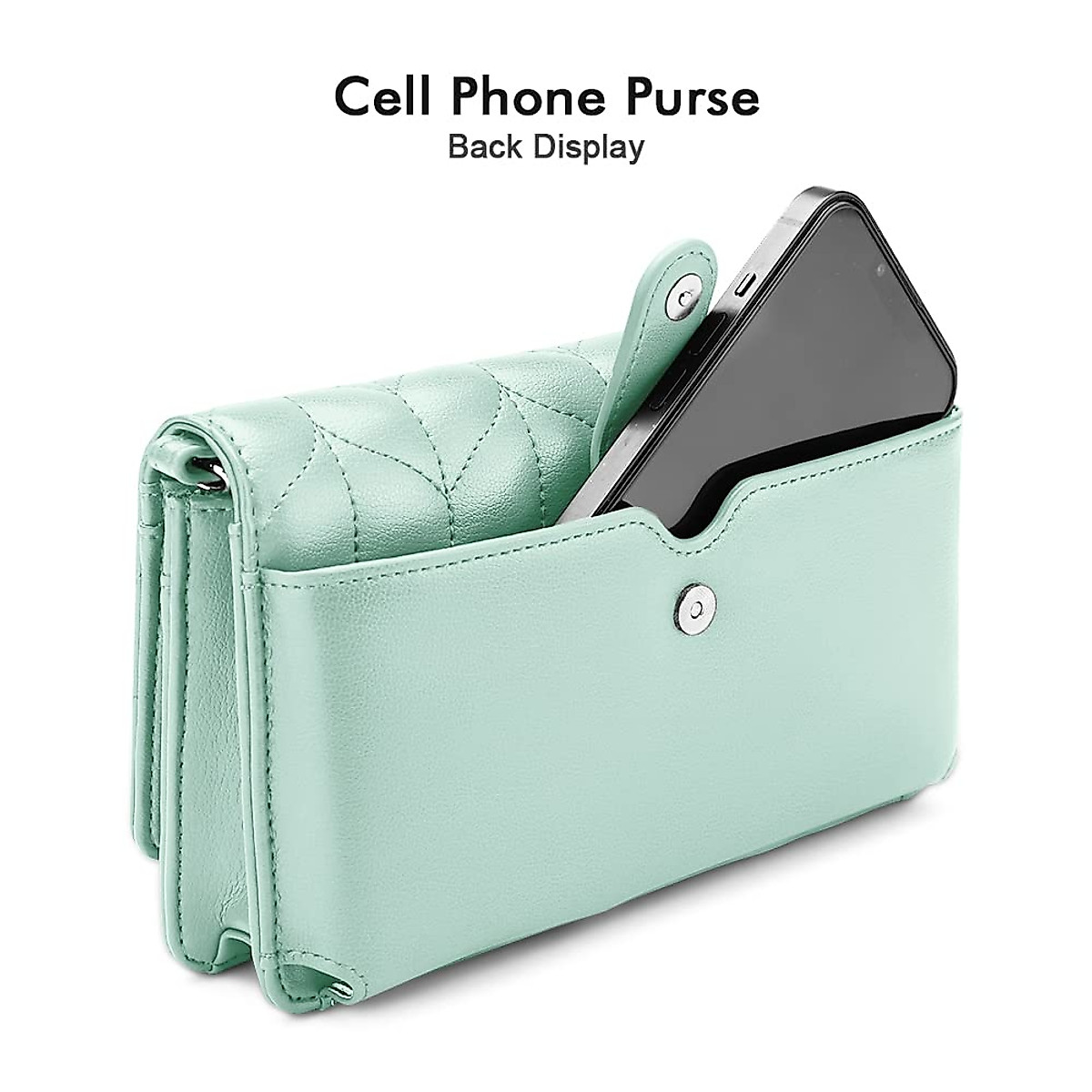 nuoku Women Small Crossbody Purse Cell Phone Wristlet Wallet Purse with RFID Card Slots and Strap for Women