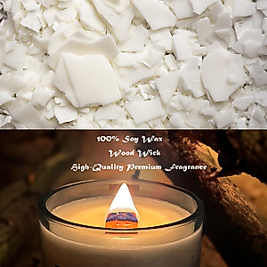 (Frankincense & Myrrh) Wooden Wick, 100% Soy, Highly Scented, Hand Poured Soy Candle, 8 oz