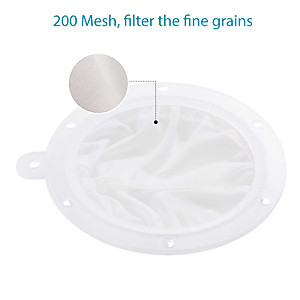 Toncoo 5.5-Inch Premium Food Filter Strainer, 200 Mesh Food Grade Filter Mesh, Tritan BPA Free Strainer Compatible with 5 Inch Kitchen Funnels, Ideal for Filtering Coffee, Juice, Oils, Wine, Soy Milk